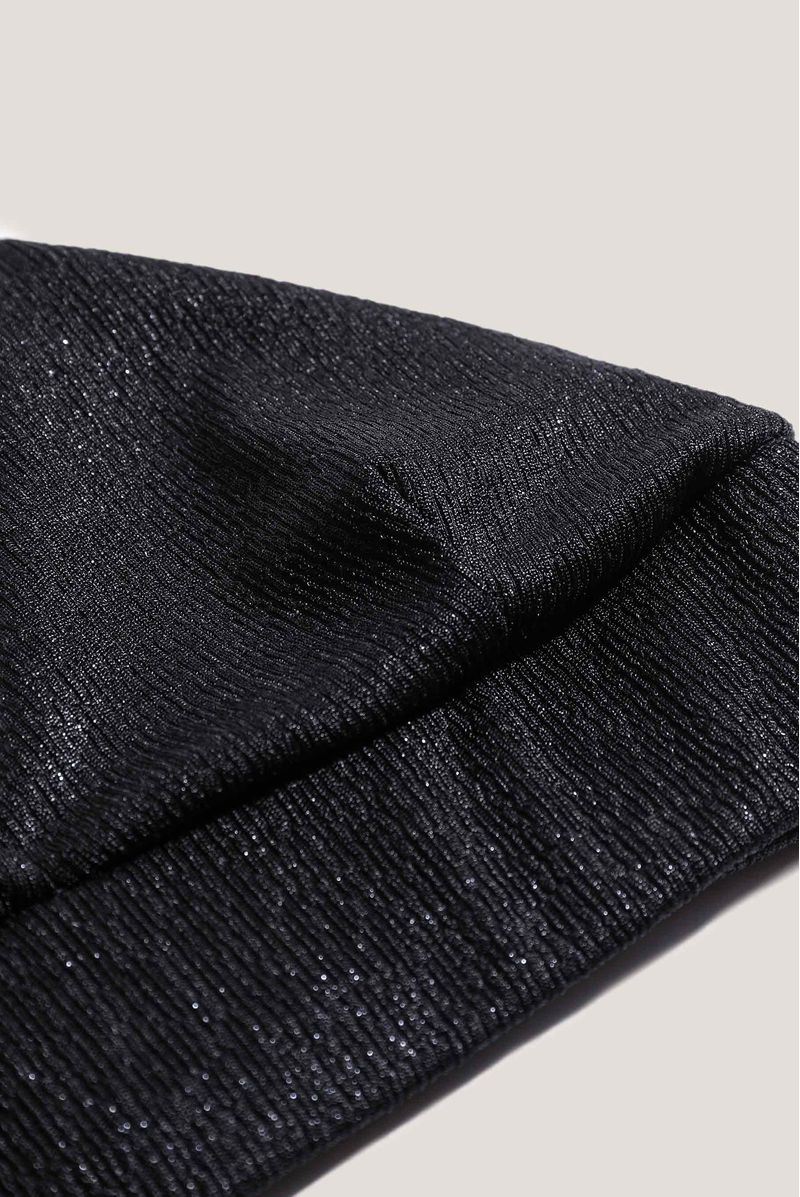 Croptop Negro Brillo Bodies y tops para mujer