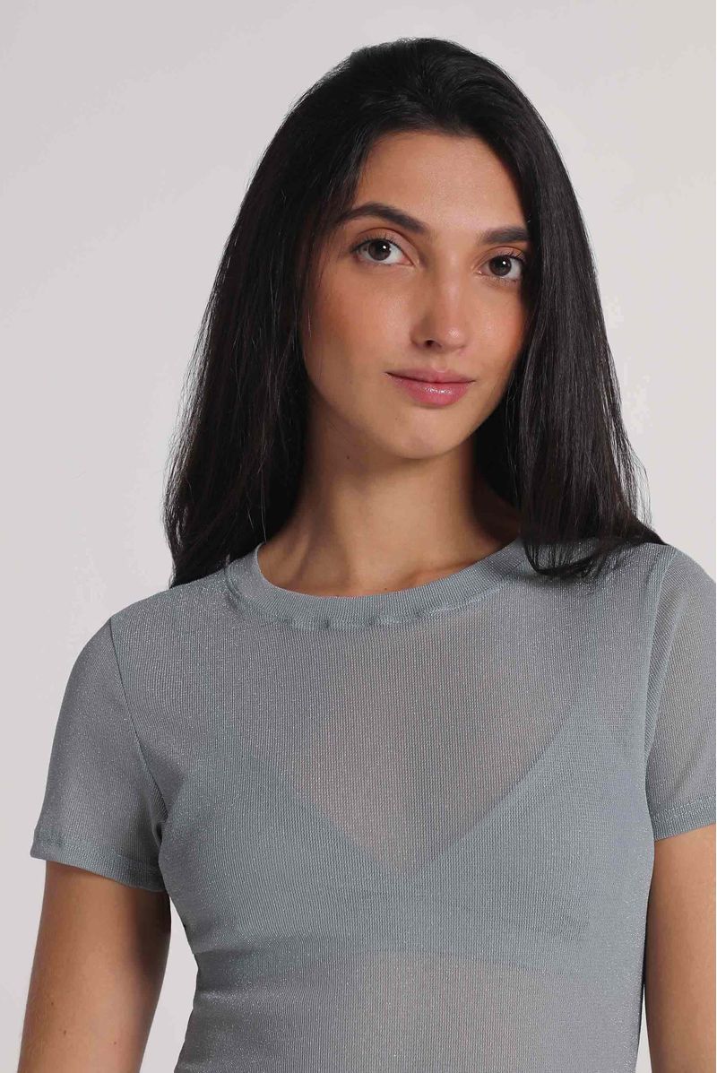 Top Azul Brillo Bodies y tops para mujer