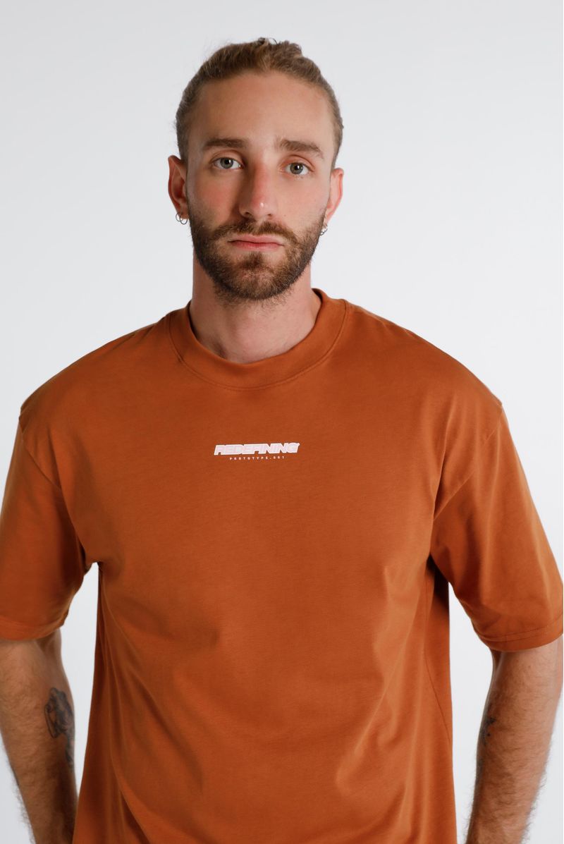 Camiseta Oversize Terracota Texto Camisetas para hombre