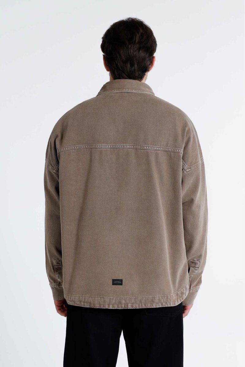 Chaqueta Denim Café Lavandería Camisas para hombre