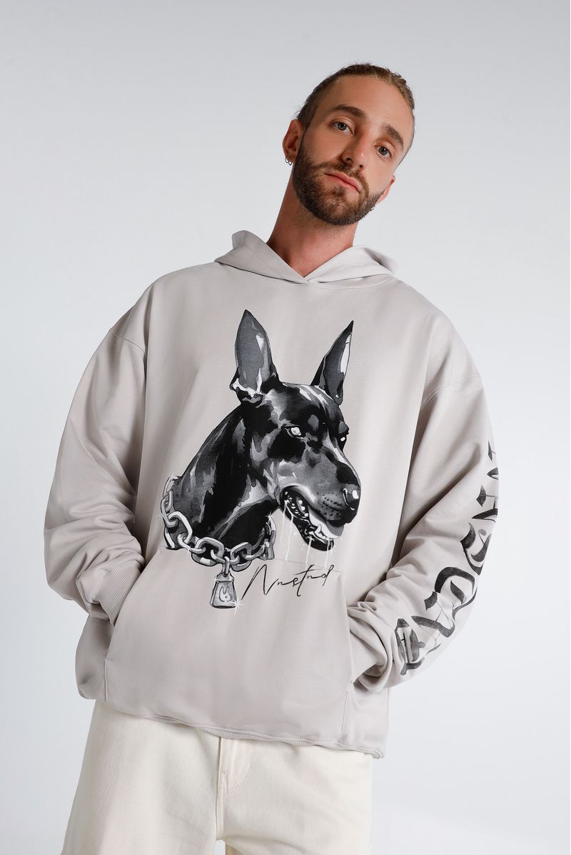 Buzo Hoodie Gris Ilustración Buzos para hombre