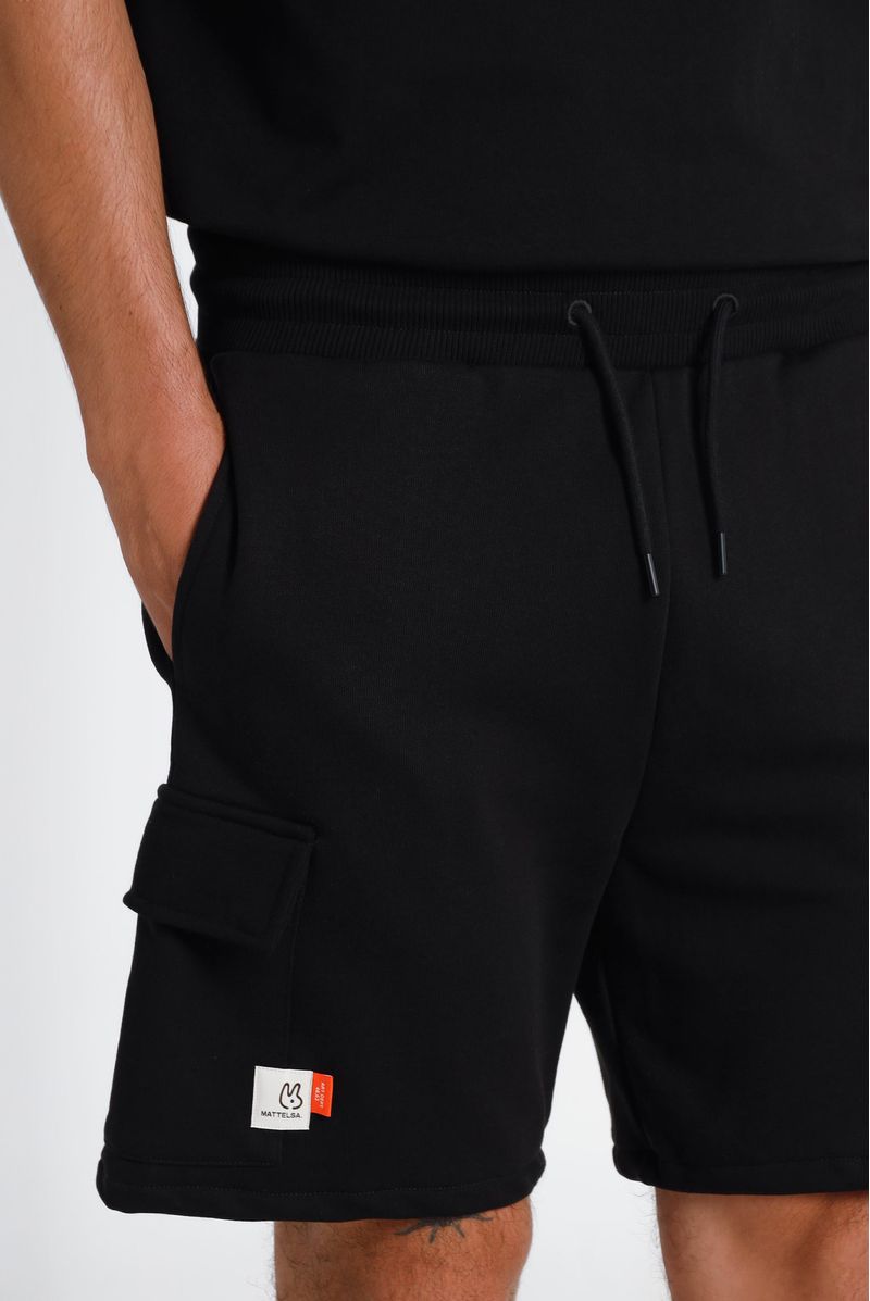 Shorts Negro Cargo Shorts hombre