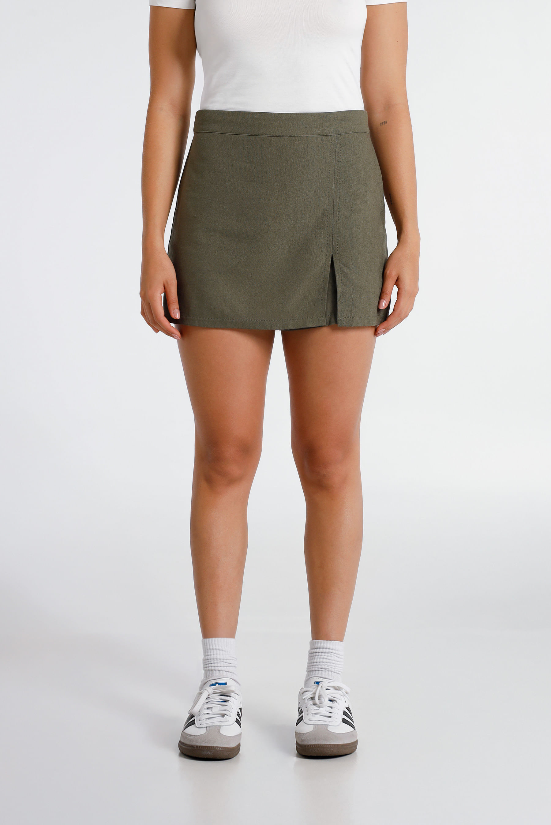 Falda Verde Básico Faldas para mujer