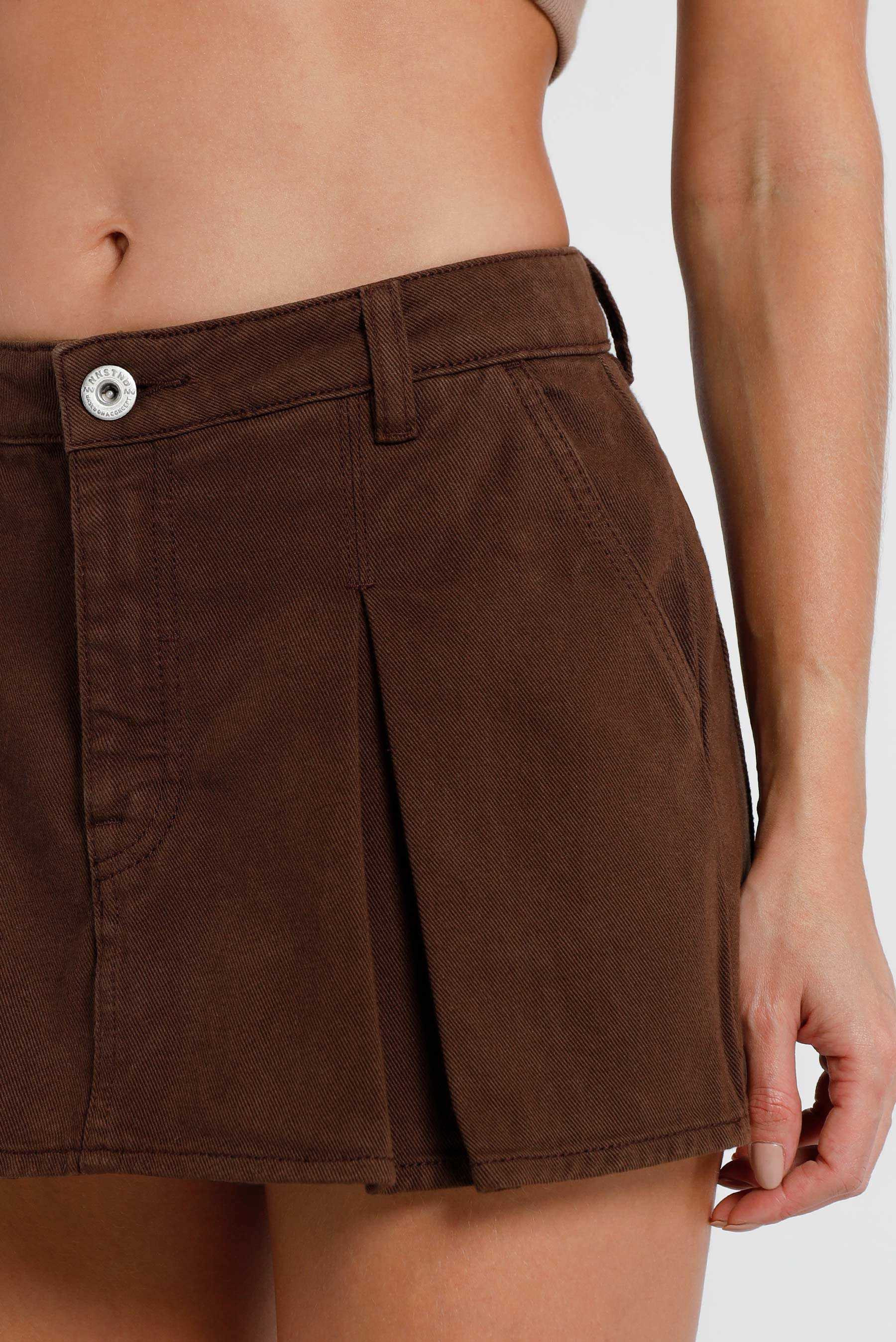 Falda Short Café Cortes Faldas para mujer
