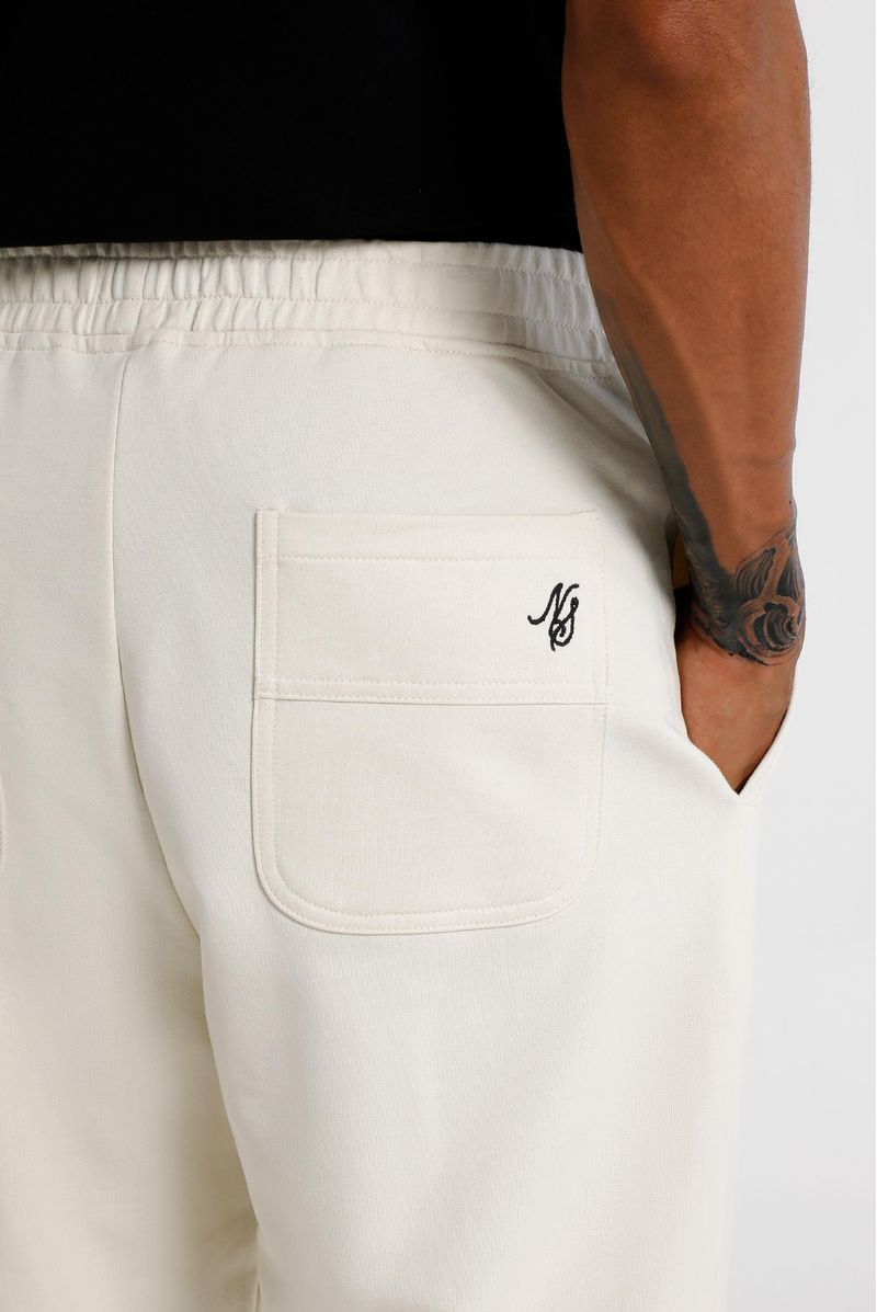Joggers Marfil Texto Jogger hombre