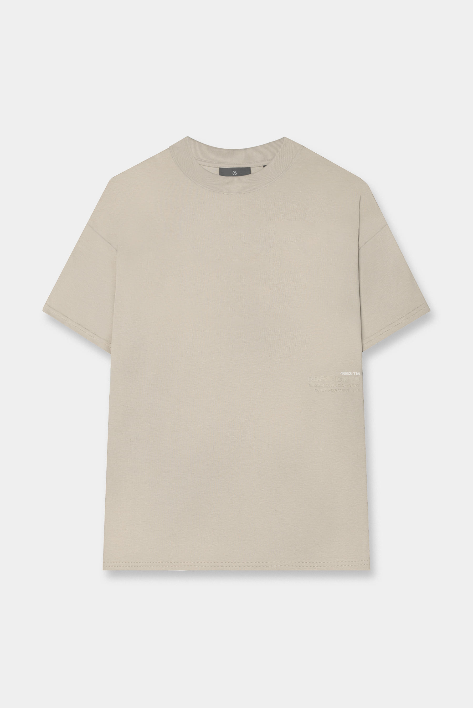 Camiseta Oversize Beige Texto Camisetas para hombre