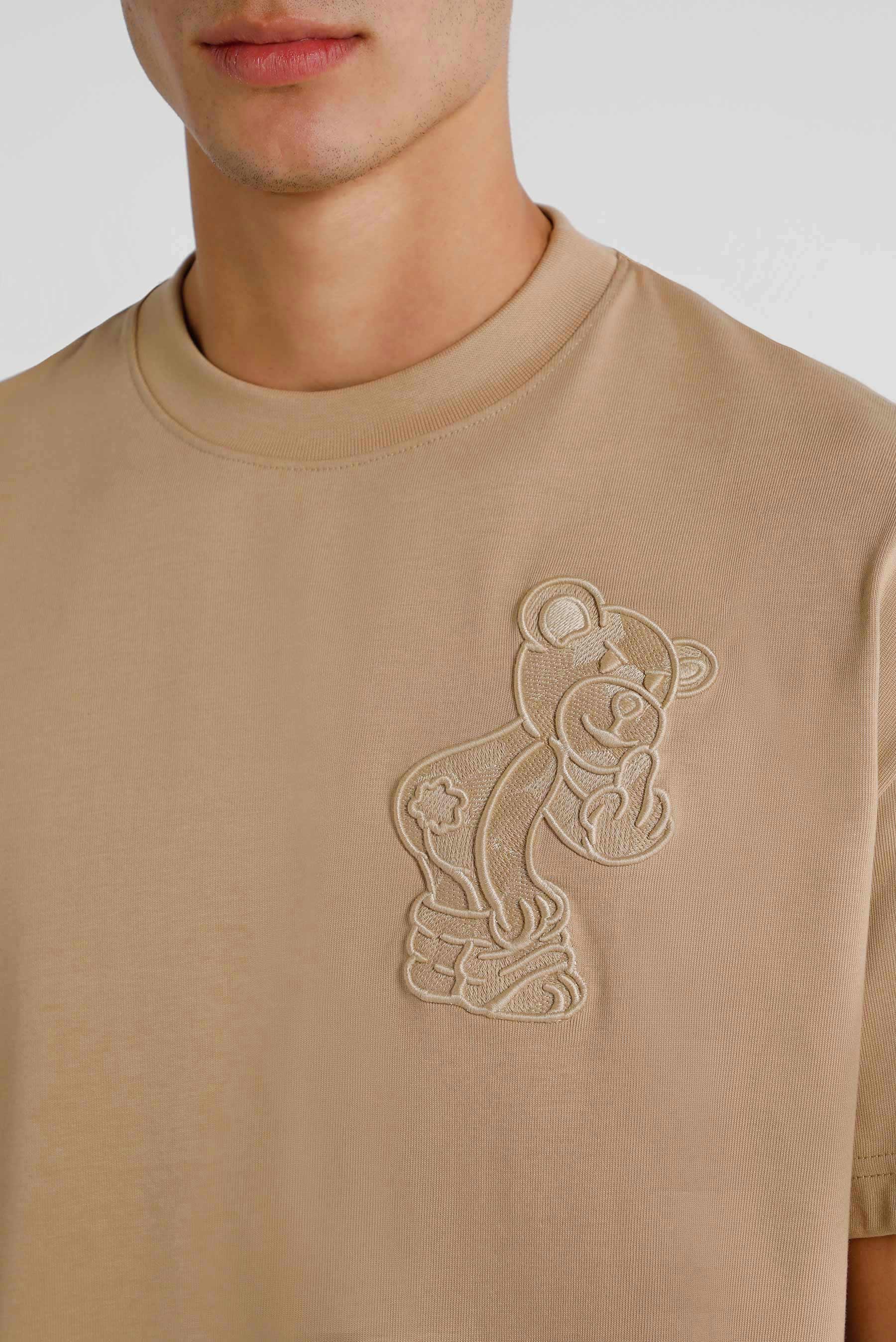 Camiseta Oversize Beige Ícono Camisetas para hombre