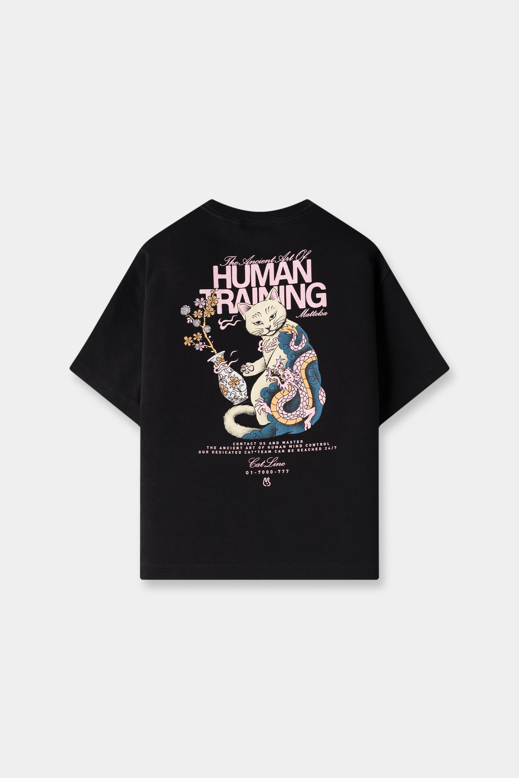 Camiseta Oversize Negro Ilustración Camisetas mujer